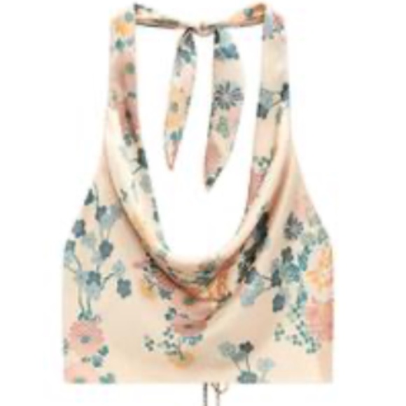 Zara | Tops | Zara Printed Satin Effect Top | Poshmark